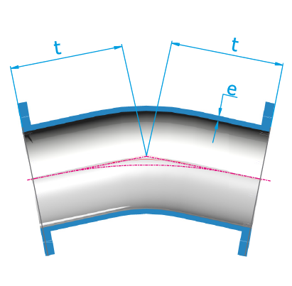 22.5˚ Double Flanged Bend - GAF