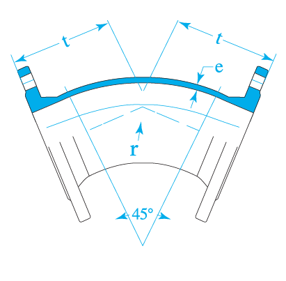 45˚ Double Flanged Bend - GAF